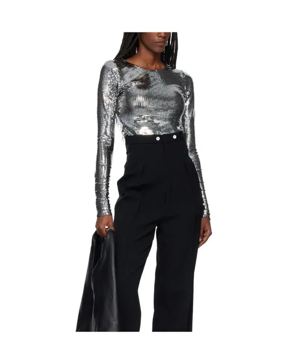 MAISON MARGIELA Metallic Long Sleeve Top