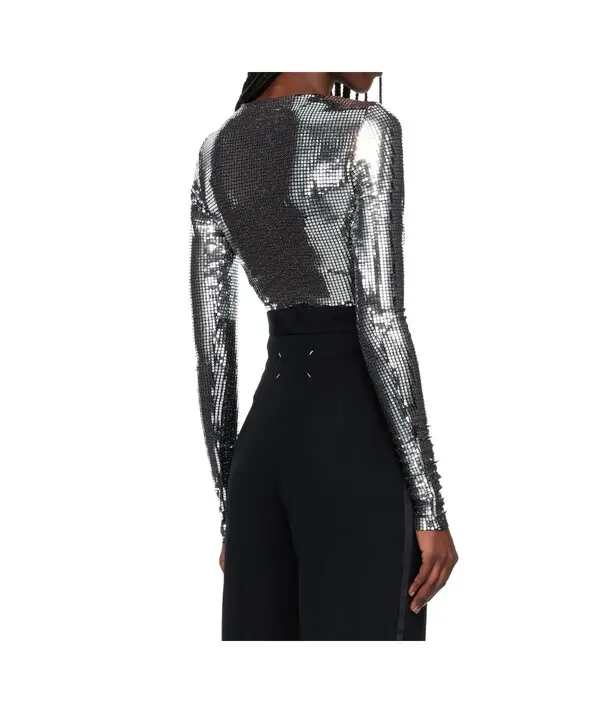 MAISON MARGIELA Metallic Long Sleeve Top