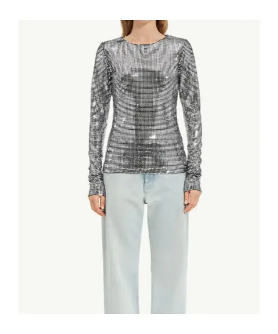 MAISON MARGIELA Metallic Long Sleeve Top