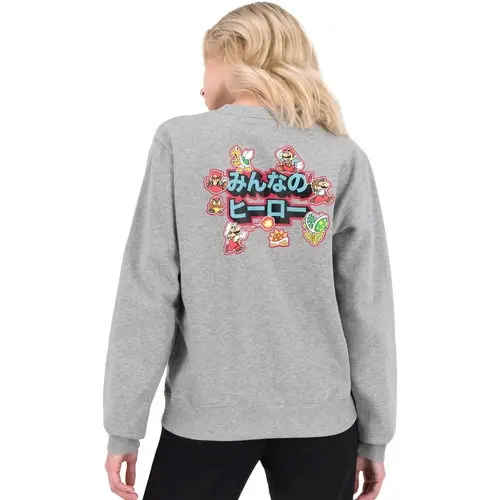 Champion Printed Crew Neck Long Sleeve Sweater