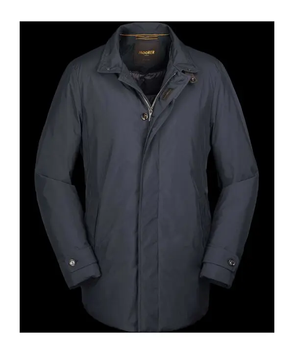 MOORER Long-sleeved Hooded Parka With Zipper And Logo Detail