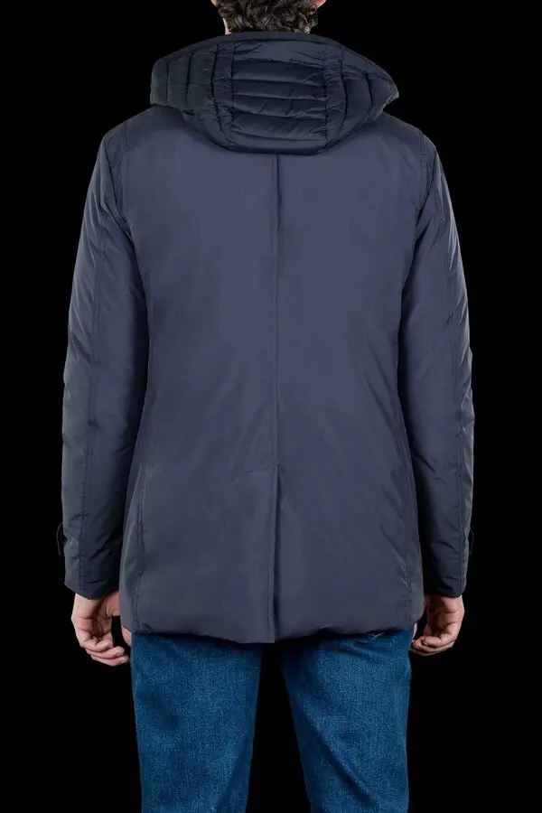 MOORER Long-sleeved Hooded Parka With Zipper And Logo Detail