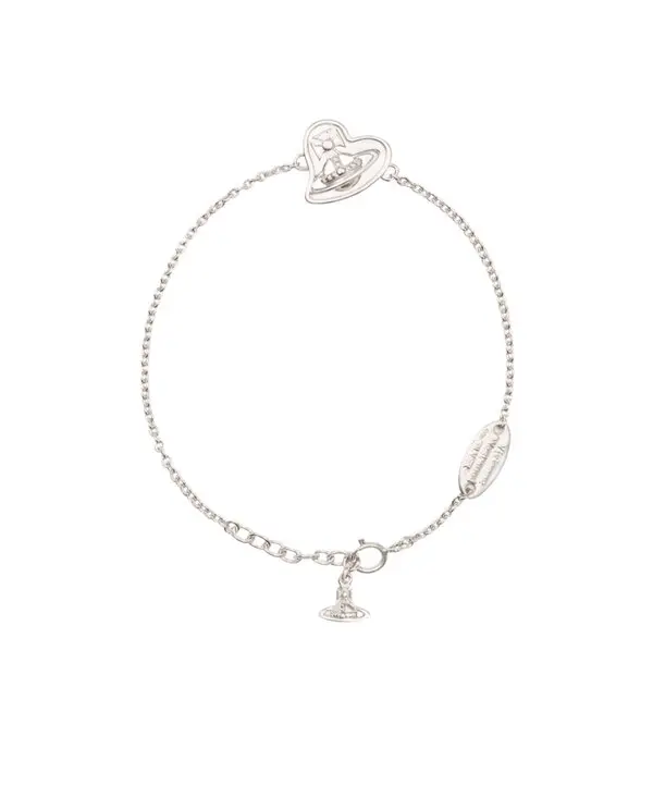 VIVIENNE WESTWOOD Faye Logo-charm Bracelet - Silver-tone