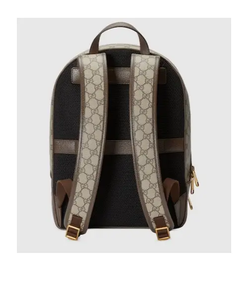 Gucci Logo Plaque Monogrammed Backpack