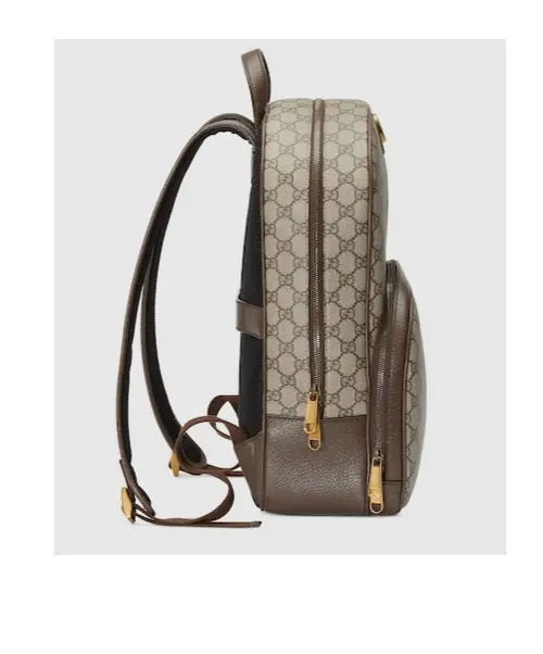 Gucci Logo Plaque Monogrammed Backpack
