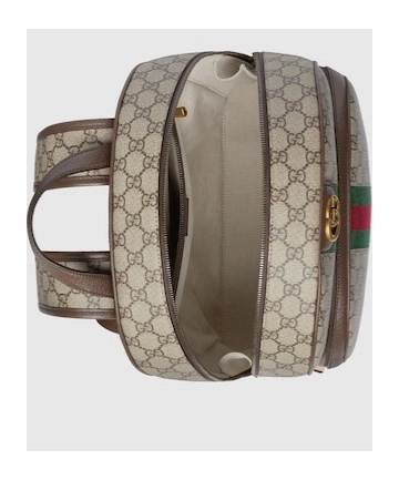 Gucci Logo Plaque Monogrammed Backpack