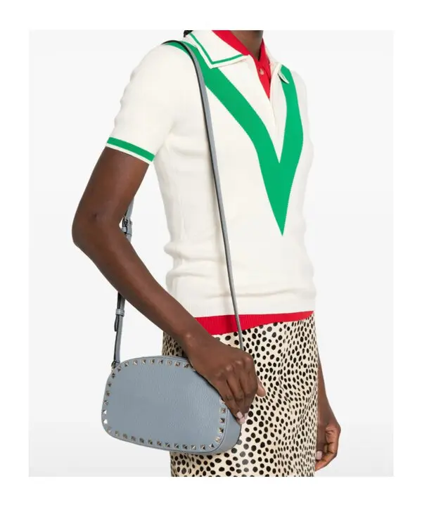 Valentino Garavani Rockstud Mini Shoulder Bag - Gray