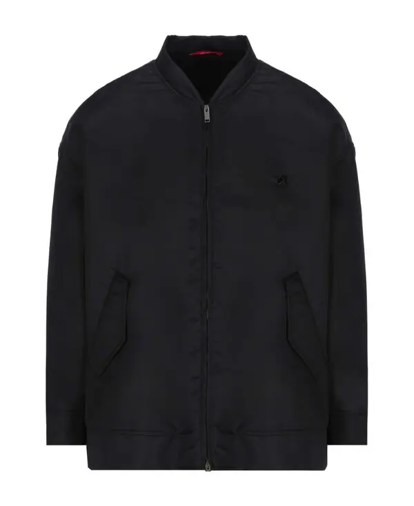Valentino Garavani Zip-up Logo Jacket - Black