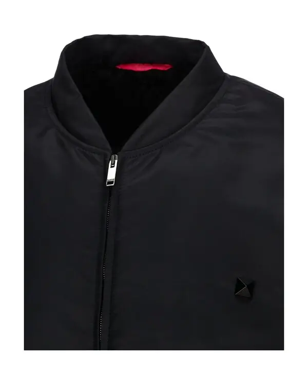 Valentino Garavani Zip-up Logo Jacket - Black