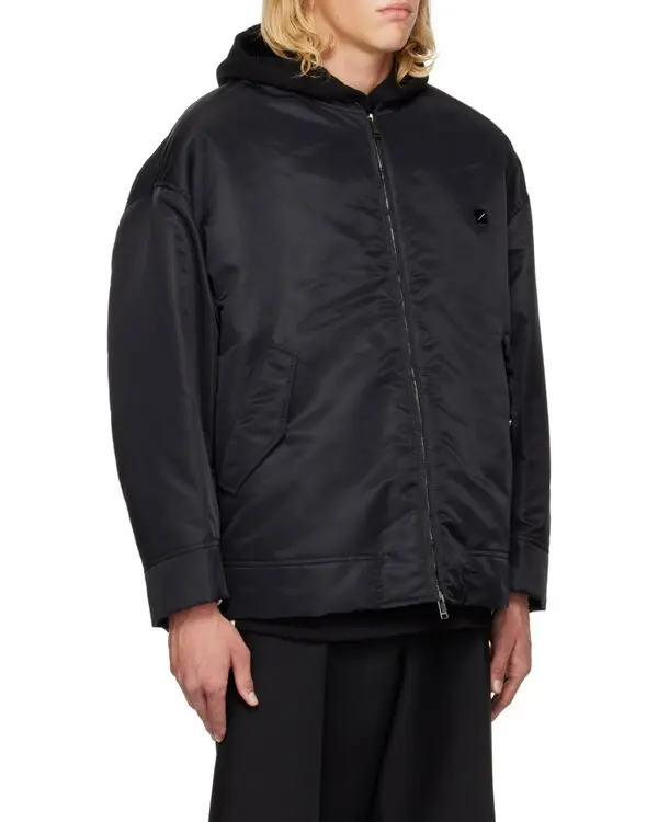 Valentino Garavani Zip-up Logo Jacket - Black