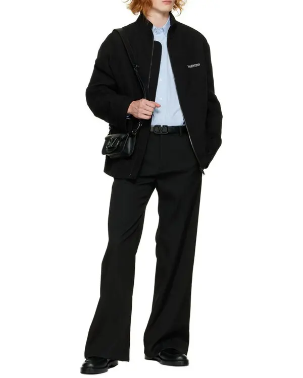 Valentino Garavani Logo Detailed Zip-up Long-sleeved Jacket