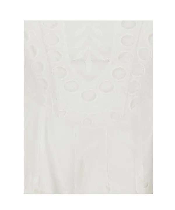 Charo Ruiz Ibiza Bail Broderie Strapless Mini Dress - White