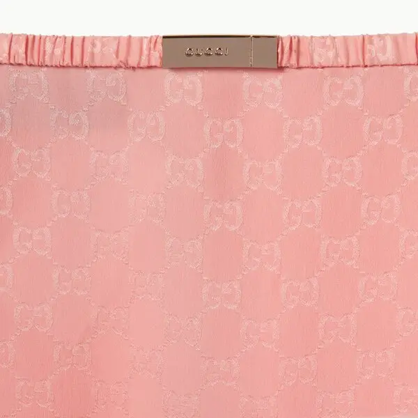 Gucci Gg Jacquard Midi Skirt - Pink