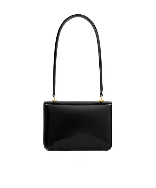 Celine Teen Garance Bag In Patent Calfskin - Black