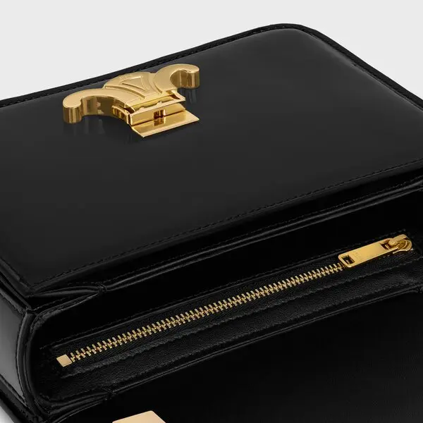Celine Teen Garance Bag In Patent Calfskin - Black