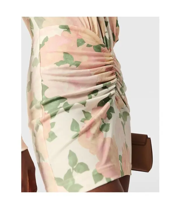 Stella McCartney Peony Print Long Sleeve Mini Dress