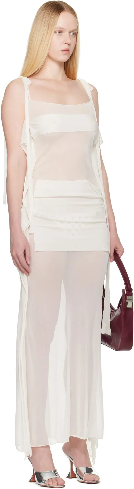 Paloma Wool Strappy Slip Dress - Gray