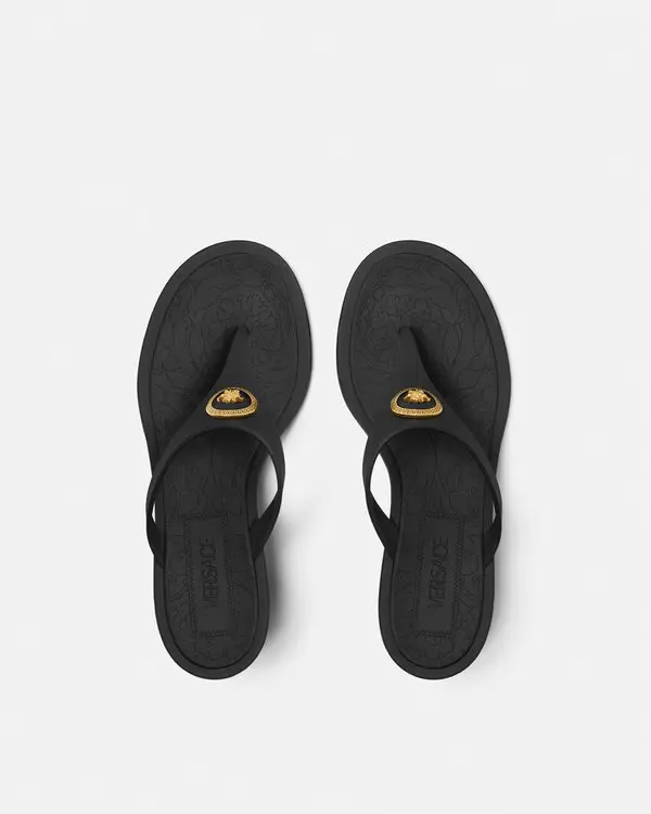 Versace Medusa Heeled Thong Sandals