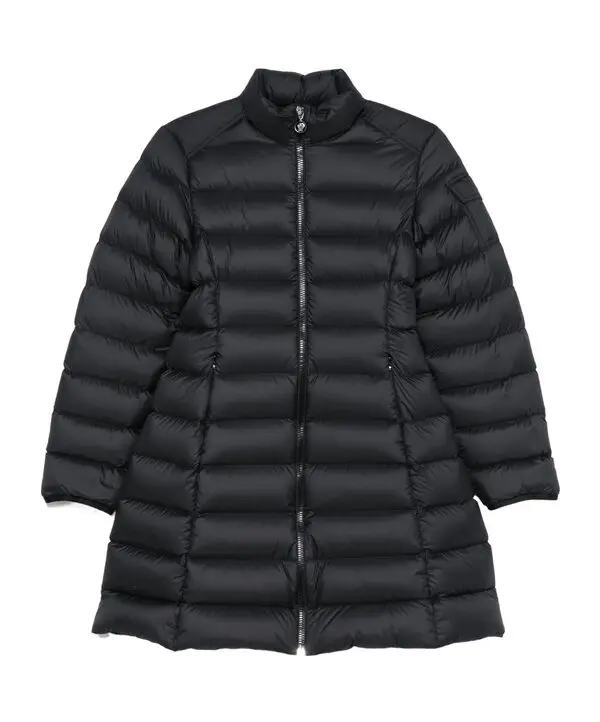 Moncler High Neck Quilted Coat - Black
