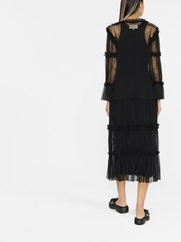 MAISON MARGIELA Sheer Ruffle-trim Blouse