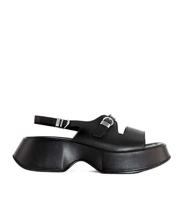VIC MATIE Sensory Platform Heeled Sandals - Black