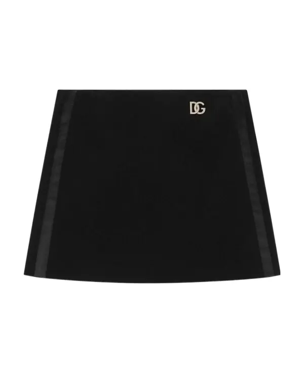 Dolce & Gabbana Logo Plaque A-line Skirt
