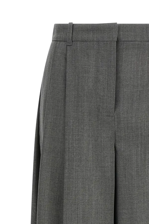 Jacquemus High Rise Pleated Wide Leg Trousers