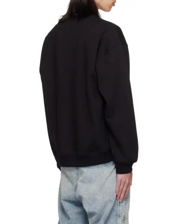 DIESEL® Cut-out Oval D Logo Sweatshirt - Black