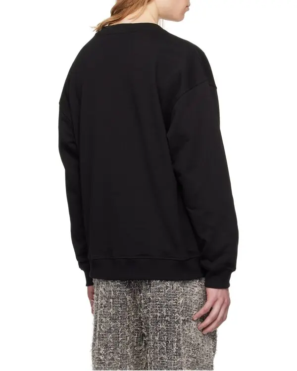 DIESEL® Cut-out Oval D Logo Sweatshirt - Black