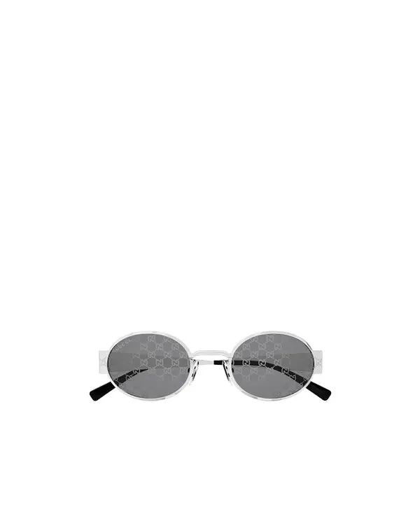 Gucci Logo Oval Sunglasses - Gray