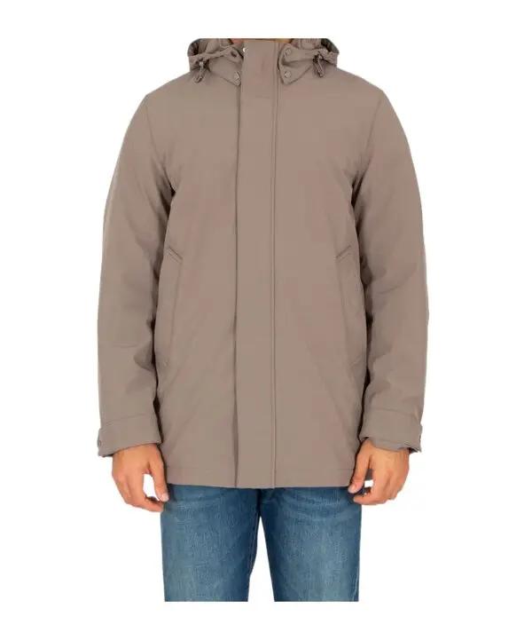 Woolrich Regular Fit Soft Shell Down Barrow Mac Coat
