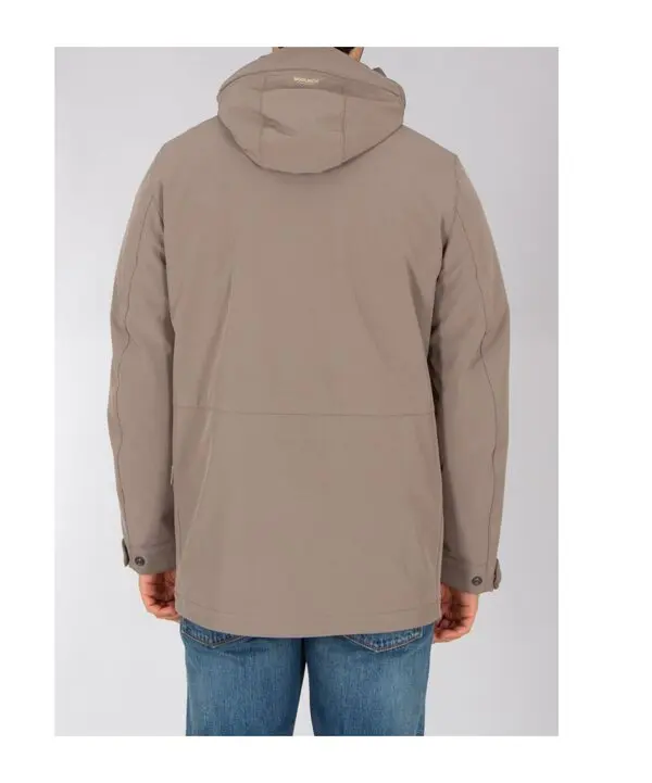 Woolrich Regular Fit Soft Shell Down Barrow Mac Coat