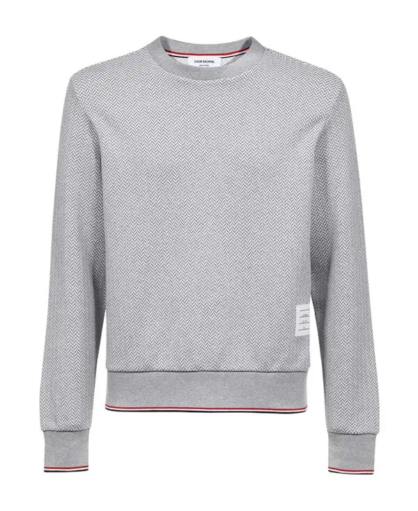 Thom Browne Herringbone Pattern Crewneck Sweater
