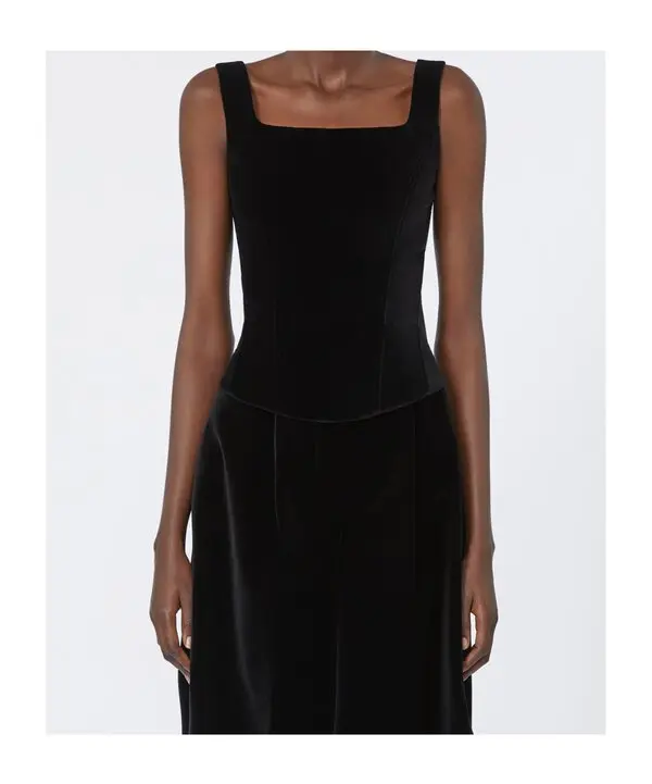 Max Mara Velvet Bustier Top