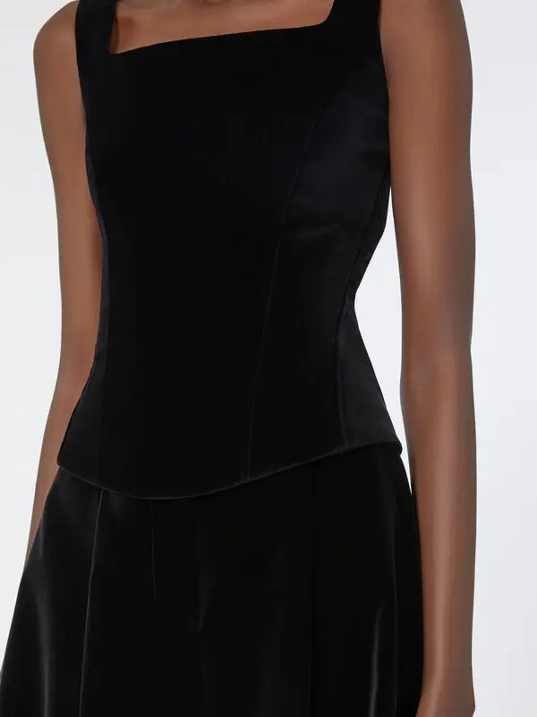Max Mara Velvet Bustier Top