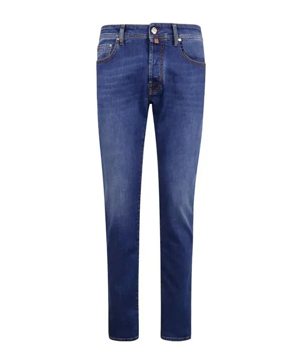 Jacob Cohen Logo Patch Jeans - Denim