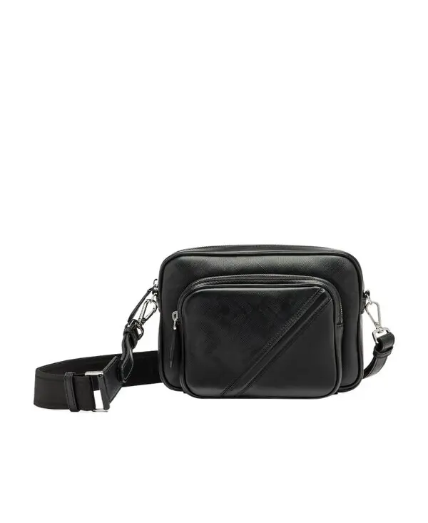 Fendi Shadow Diagonal Duo Camera Messenger Bag - Black