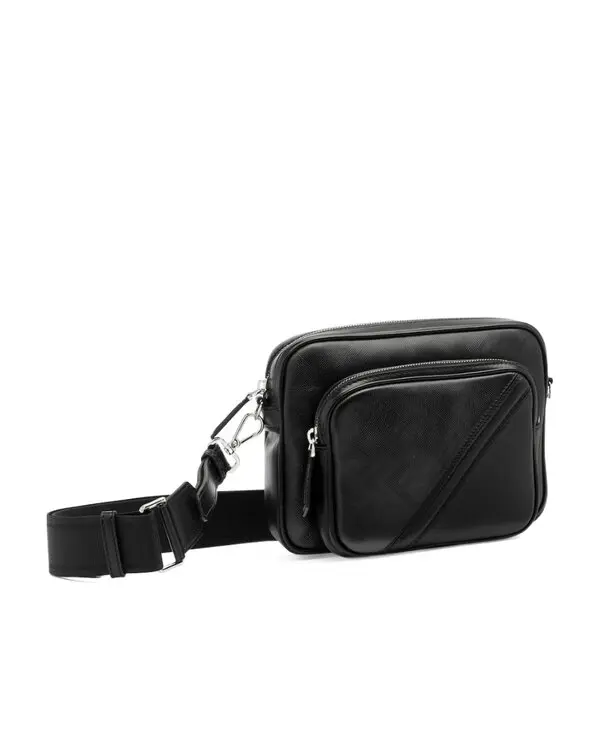 Fendi Shadow Diagonal Duo Camera Messenger Bag - Black