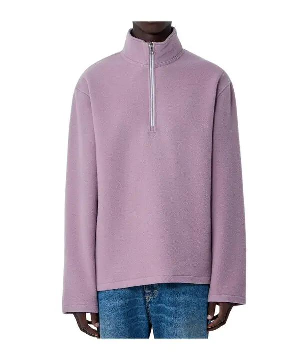 RIER Myrte Zip-up Fleece Sweatshirt - Purple