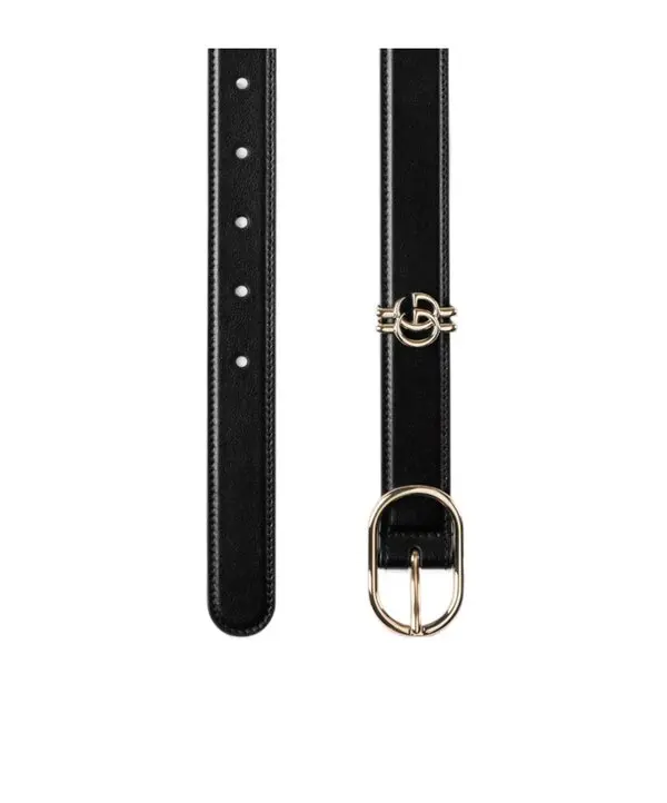 Gucci Belt With Oval Buckle And Double G Detail