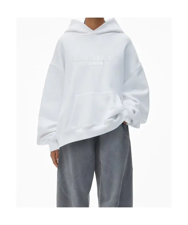 Alexander Wang Distressed Logo Hoodie