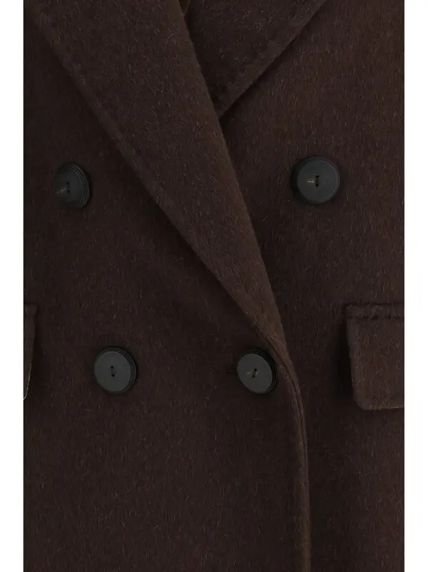 Max Mara Angus Double-breasted Coat - Brown