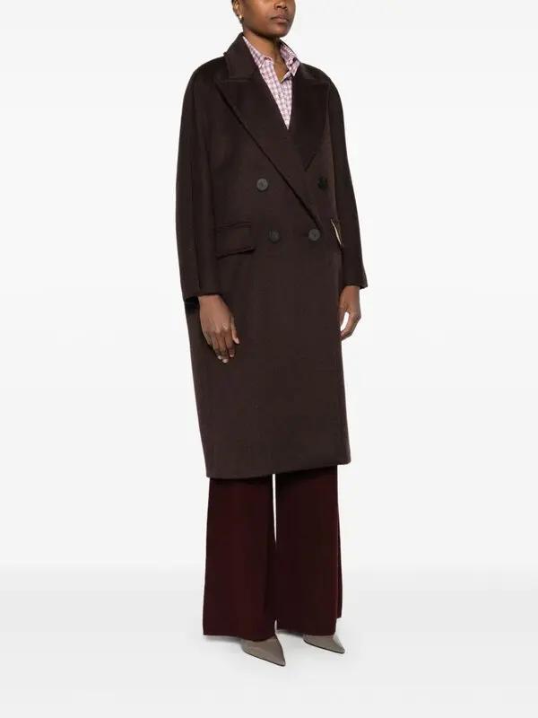 Max Mara Angus Double-breasted Coat - Brown