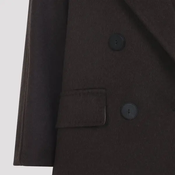 Max Mara Angus Double-breasted Coat - Marrone