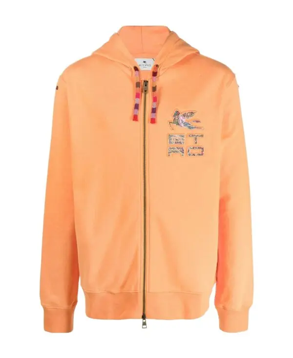 Etro Logo Zip-up Hoodie