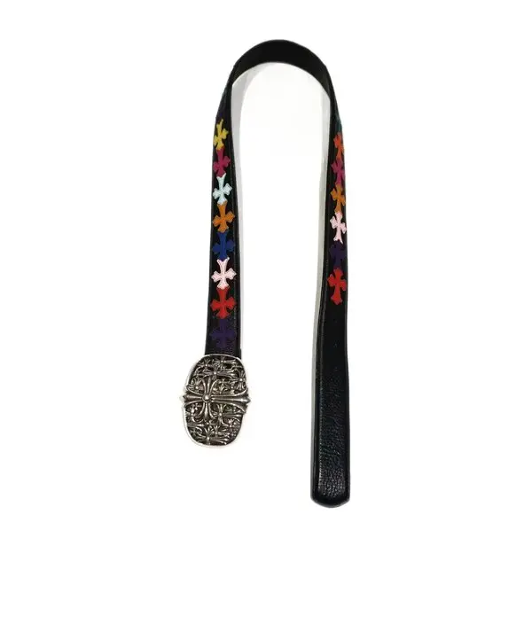 Chrome Hearts Belt With Colorful Cross Embellishments