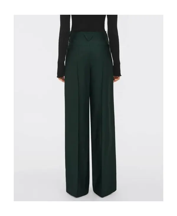 Bottega Veneta Viscose And Silk Wide-leg Trousers