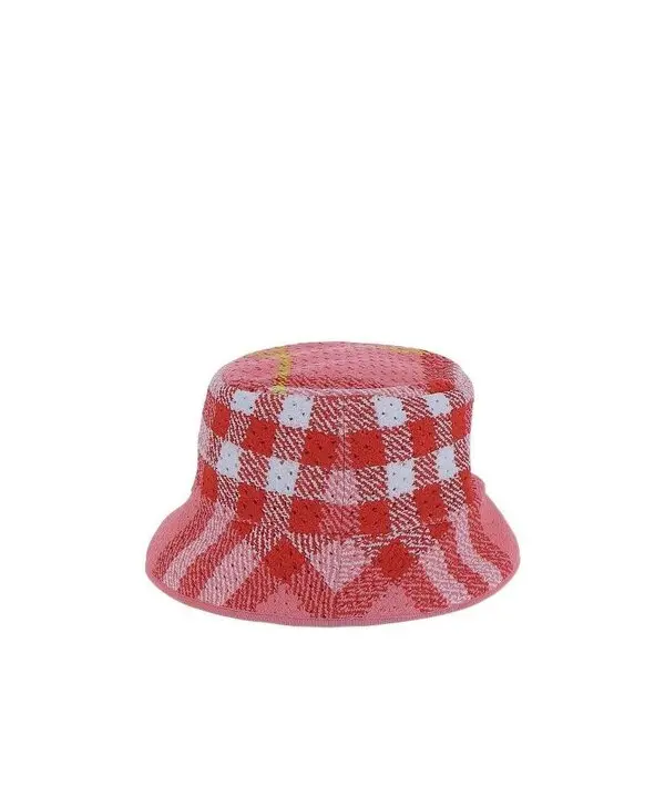 Burberry Check Bucket Hat - Red
