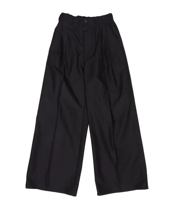 MAISON MARGIELA Wide-leg Pleated Trousers - Black