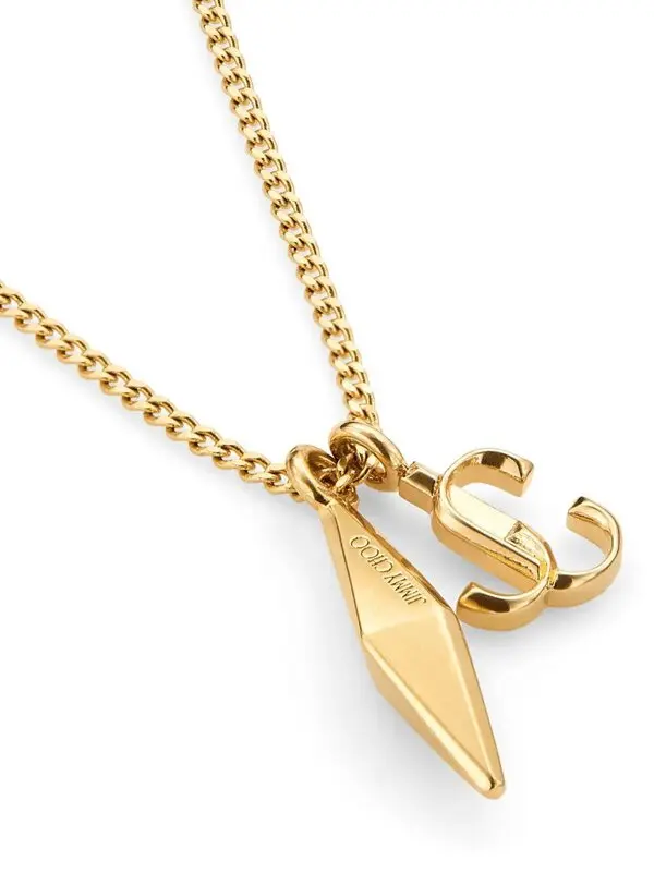 JIMMY CHOO Embellished Pendant Necklace - Yellow